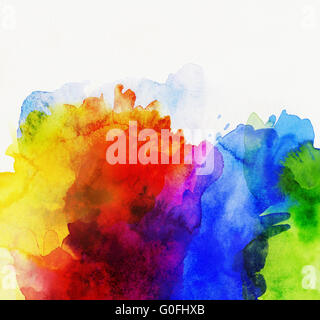 hand painted rainbow watercolor on paper Stock Photo - Alamy