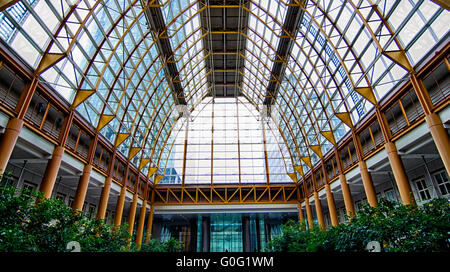 Big Hall Roof steel structure the modern design Stock Photo - Alamy