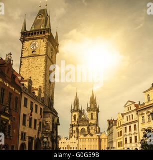 Prague under sunlight Stock Photo - Alamy