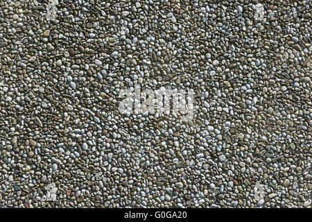 Close up of exposed aggregate concrete wall panel with uncolored ...