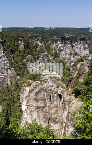 The Elbe valley in Saxon Switzerland (Saechsische Schweiz). Germany ...