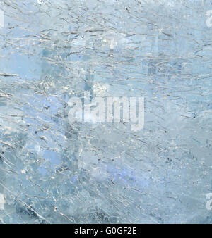 Glacial transparent block of ice with patterns Stock Photo - Alamy