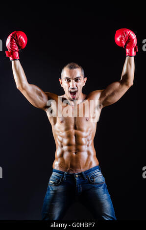 Ripped boxer in sports concept Stock Photo - Alamy