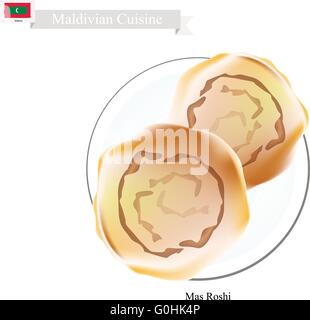 Maldivian Cuisine. Asian national dish collection. Masroshi isolated on ...