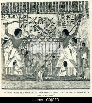 In ancient Egypt; fowling was often done with a type of boomerang as ...