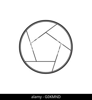 Photography icon, lens color diaphragm. Camera or photo editing ...