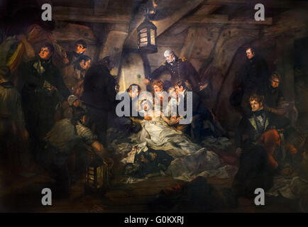 "The Death of Nelson" painting by Arthur Devis (1806) on display inside ...