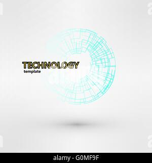 Wireframe mesh polygonal element. Torus with connected lines and dots ...