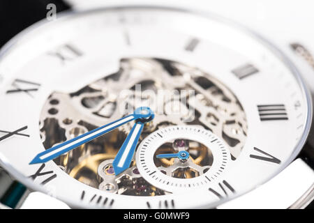 Automatic Men Watch With Visible Mechanism Stock Photo - Alamy