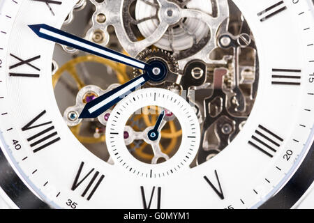 Automatic Men Watch With Visible Mechanism Stock Photo - Alamy