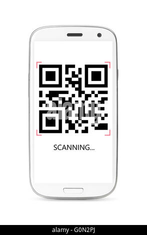 Wireless bar code reader isolated on white background Stock Photo - Alamy