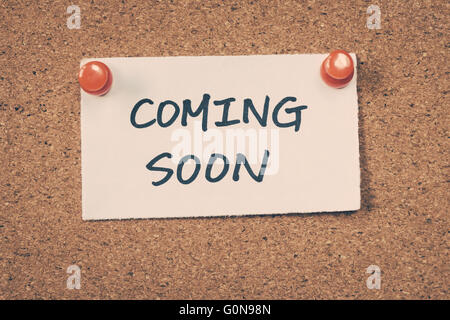 Handwriting text Coming Soon. Business approach something is going to ...