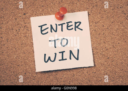 Handwriting text Enter To Win. Concept meaning Sweepstakes Trying the ...