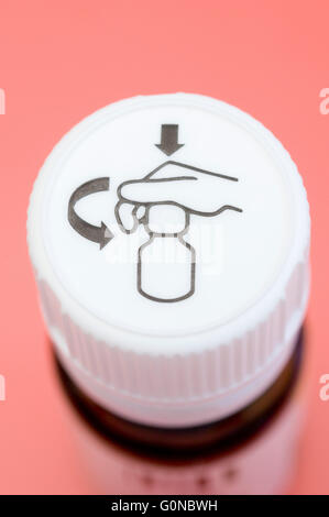 Medicine Bottle Safety Cap Stock Photo - Alamy