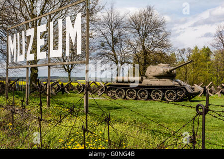 Czech defense fortification bunker and tank from world war two Stock ...