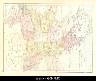 EUROPE: Europe, 1870 antique map Stock Photo - Alamy