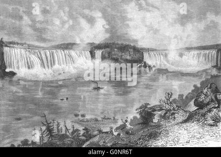 Niagara Falls Antique Print Stock Photo - Alamy