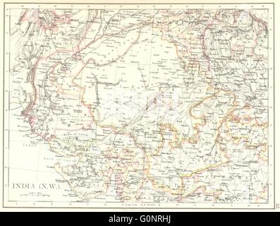 BRITISH INDIA NW. Rajputana (Rajasthan) Sindh Gujarat Malwa. JOHNSTON ...