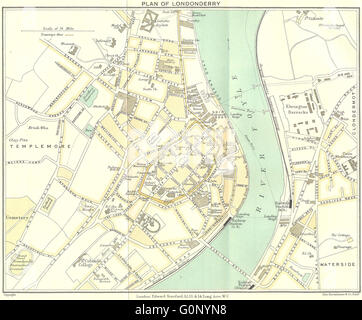 IRELAND: Plan Belfast, 1912 antique map Stock Photo - Alamy