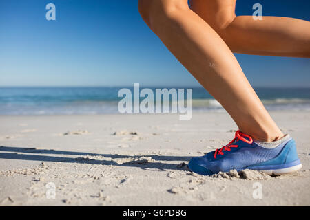 Focus on Fit womans legs Stock Photo - Alamy