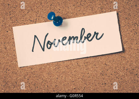 November 1 calendar date text on wooden blocks with copy space for ...