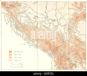 Balkans, shaded relief map Stock Photo - Alamy