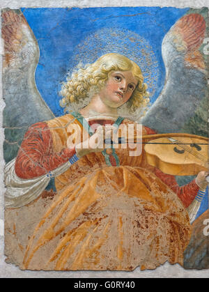 Angel playing a violin 1480 Forli Melozzo da (1438-94) Italian Pinacoteca Vatican Museum Rome ...
