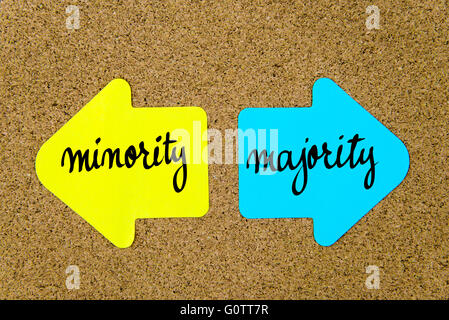 Message Minority versus Majority Stock Photo - Alamy