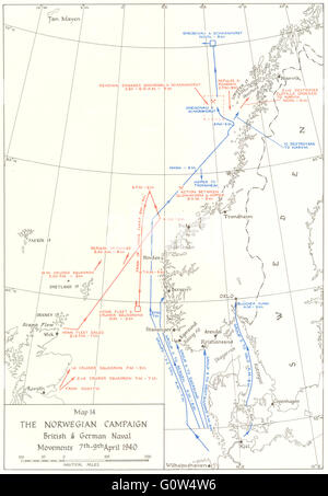 NORWEGIAN CAMPAIGN: British & German Naval movements, 9-13th Apr, 1940 ...