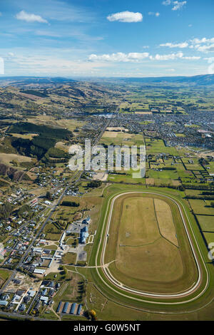 Wingatui Racecourse, Dunedin, Otago, South Island, New Zealand - aerial ...
