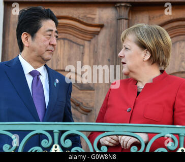 Meseberg, Germany. 04th May, 2016. German Chancellor Angela Merkel and ...