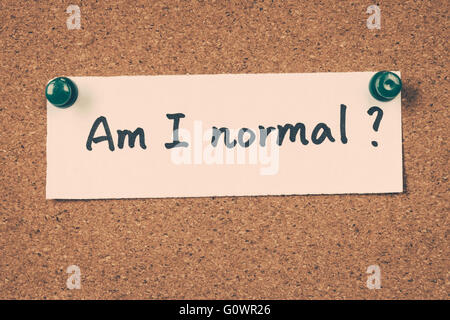 Am I Normal Concept Stock Photo - Alamy