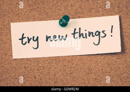 Try New Things Concept text on background Stock Photo - Alamy
