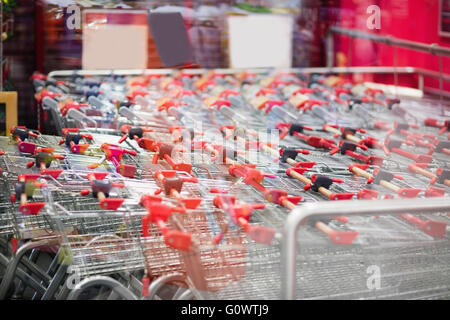 View of trolleys gathering together Stock Photo - Alamy