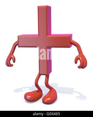 letter with arms and legs posing, isolated on white 3d illustration ...