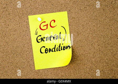 Business Acronym GC General Conditions Stock Photo - Alamy