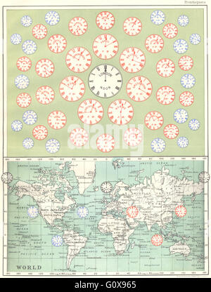 World Map 1897 Stock Photo - Alamy