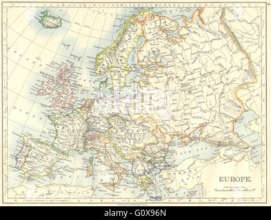 World Map 1897 Stock Photo - Alamy