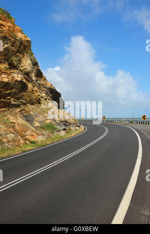 Winding Coastal Road, Captain Cook Highway, Queensland, Australia Stock ...
