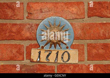 A Fire Insurance mark or plaque on a home in the French Quarter along ...