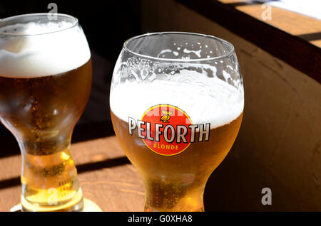 pelforth beer glass Stock Photo - Alamy