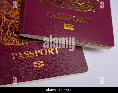 Biometric Passport microchip, British passport, passport Stock Photo ...