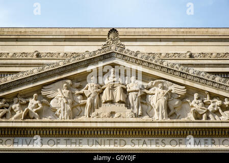 The Recorder of the Archives, entrance to National Archives building ...