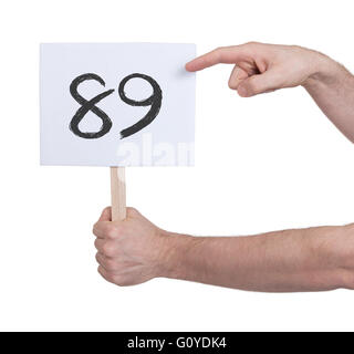 Sign with a number, 89 Stock Photo - Alamy