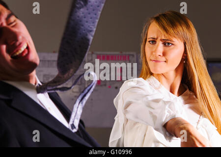Male and female business people slapping eachother high five Full body ...