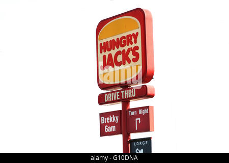 Hungry Jack's sign of the fast food outlet in Australia Stock Photo - Alamy