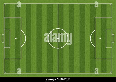 Soccer field or football field plan with dimensions . Vector ...