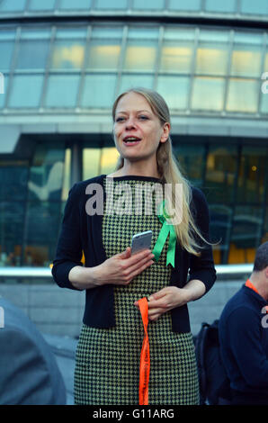 Green party Mayor of London election candidate Zoe Garbett (second left ...