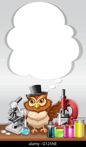 Border design with science beakers illustration Stock Vector Image ...