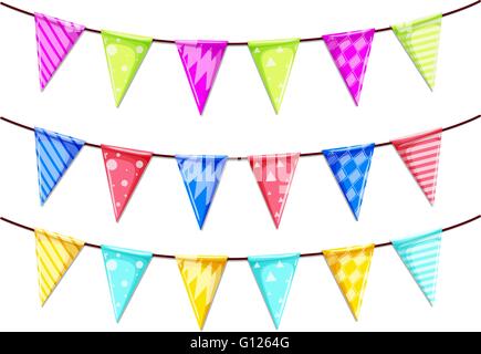 Triangle flags on the strings Stock Vector Image & Art - Alamy